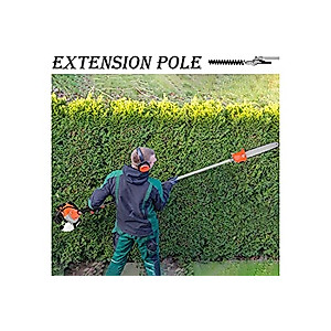 63cc 5 in 1 High Strength Long Handle Multi-positional Chain Trimmer Head Chainsaw | Brush Cutter | Hedge Trimmer| 6t Blade | 5-point Blade Repair Kit Use For Garden Indoor & Outdoor