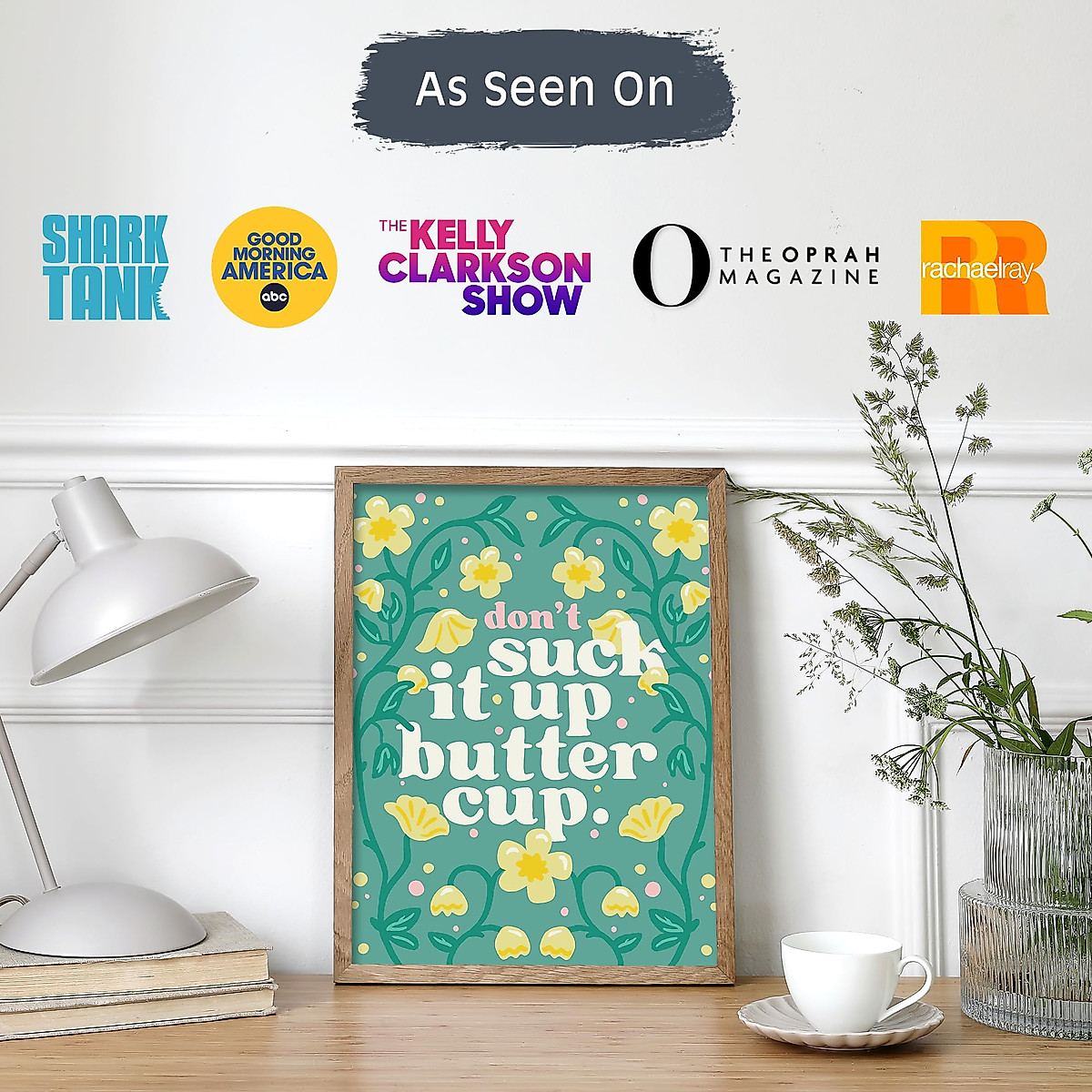 Pink Picasso Kits Self Care Collection Paint by Number for Adults & Beginners | DIY Unique 8x10 Canvas Painting Kits | Color by Numbers Arts Paint Canvas for Teens | Don't Suck it Up Buttercup