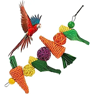 LUOZZY Birds Chewing Toy Birdcage Hanging Toy Parakeets Diversion Toy Bird Cage Accessories