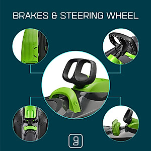 Gizmo Riders Stratos Snow Sled for Kids 2 Person Steerable Snow Bobsled, Kids Sled, Toddler Sled for Ages 3 and Up, Plastic Sled with Brake & Anti-Slip Seat, Racing Sleds for Kids, Holds 250 lbs