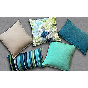 Honeycomb Indoor/Outdoor Mia Breeze Square Toss Pillow: Recycled Fiberfill, Weather Resistant, Reversible, Comfortable and Stylish Pack of 2, 17" Pillows for Patio Furniture