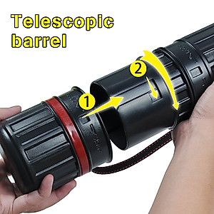 DEWEL Drawing Tube Blueprint Case Telescoping Art Tube Large Plastic Black Storage Tube Expands from 24 to 40 Inches Plastic Waterproof and Light Resistant Poster Tube with Strap