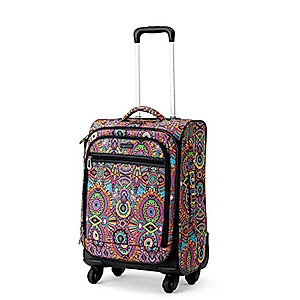 Sakroots Women's On The Go 21" Roller Suitcase in Sustainable Materials, Rainbow Wanderlust, Carry-On 22-Inch