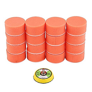 Fydun Polishing Pads 17Pcs 2in Sponge Buffing Polishing Pads Flat Polishing Buff Pad Set for Car Polisher