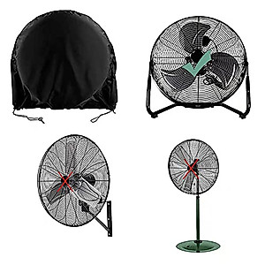 ZUYYON Outdoor Fan Cover, Waterproof And Dustproof Fan Cover For 18"&20" Industrial Floor Fan/Box Fan, Heavy Duty High Velocity Floor Fan Cover, Industrial Fan Cover(Black)