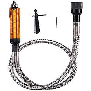VOTOER 380W Rotary Tool Flex Shaft Hanging Grinder Machine Carver Electric Multi-function Metalworking Tools Repair Kit, Foot Pedal Control, Metal Flexible Shaft, 23000 RPM