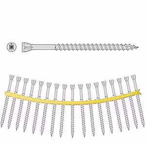 Simpson Strong-Tie DTHQ3S Trim-Head Screw, Type-17 Point #8 x 3 in. #2U Square Drive, Quik Guard (1000-Qty)
