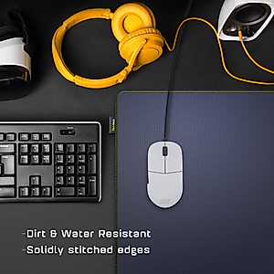 ENDGAME GEAR MPC 450 Gaming Mouse Pad - 17.72 x 15.75 inches - Large Desk Pad for Keyboard and Mouse - Cordura Fabric - Stitched Edge -Bottom from Natural Rubber Desk Mat - Navy Blue