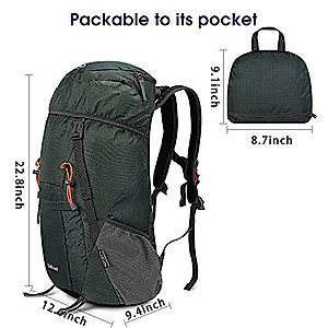 G4Free Lightweight Packable Hiking Backpack 40L Travel Camping Daypack Foldable