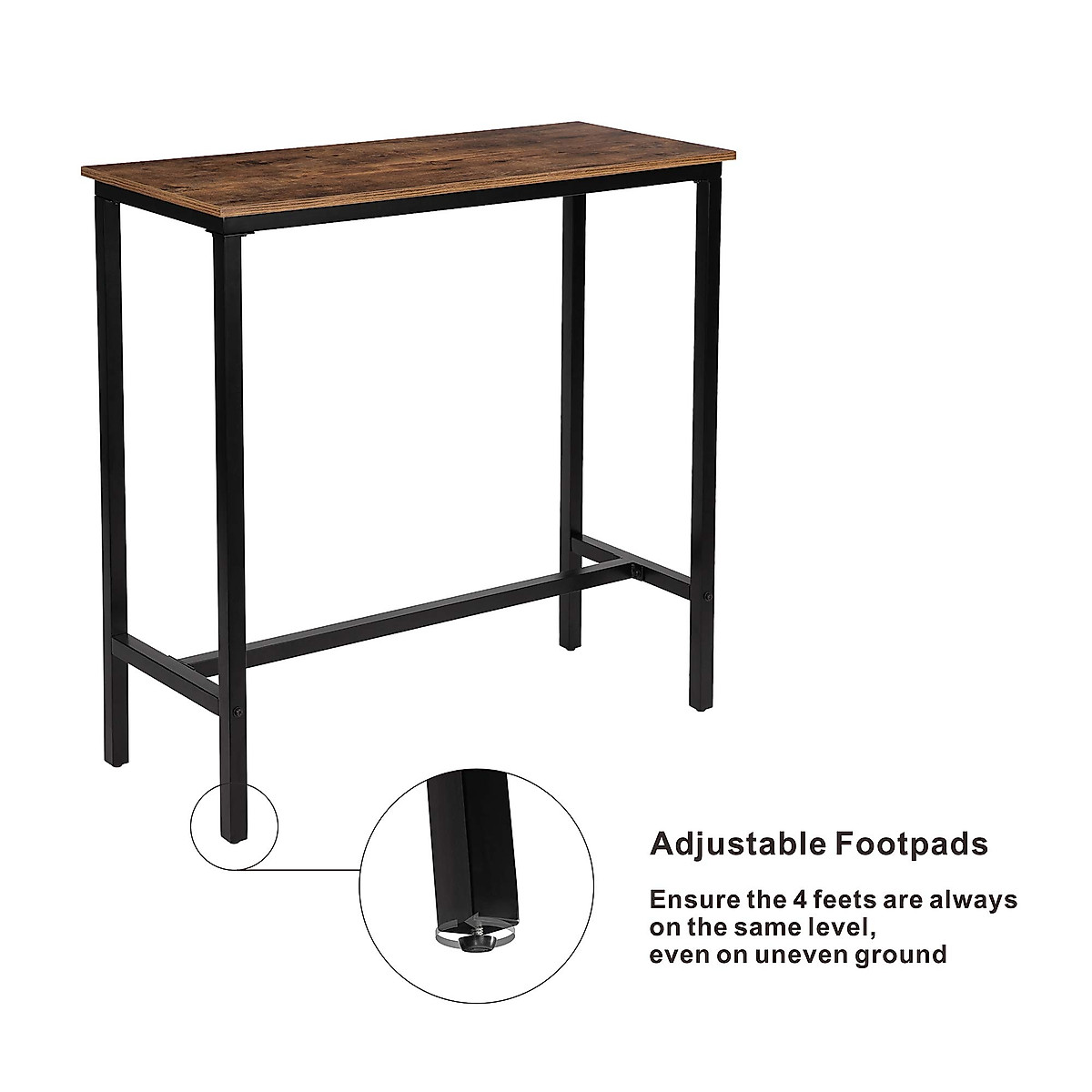 Ball & Cast HSA-2206 Bar Table, Rustic Brown