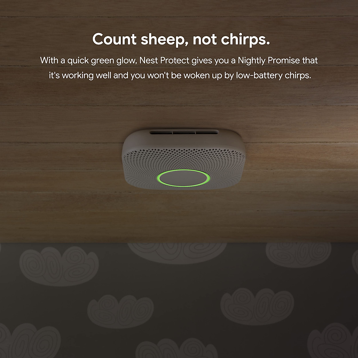 Google Nest Protect - Smoke Alarm - Smoke Detector and Carbon Monoxide Detector - Battery Operated , White - S3000BWES