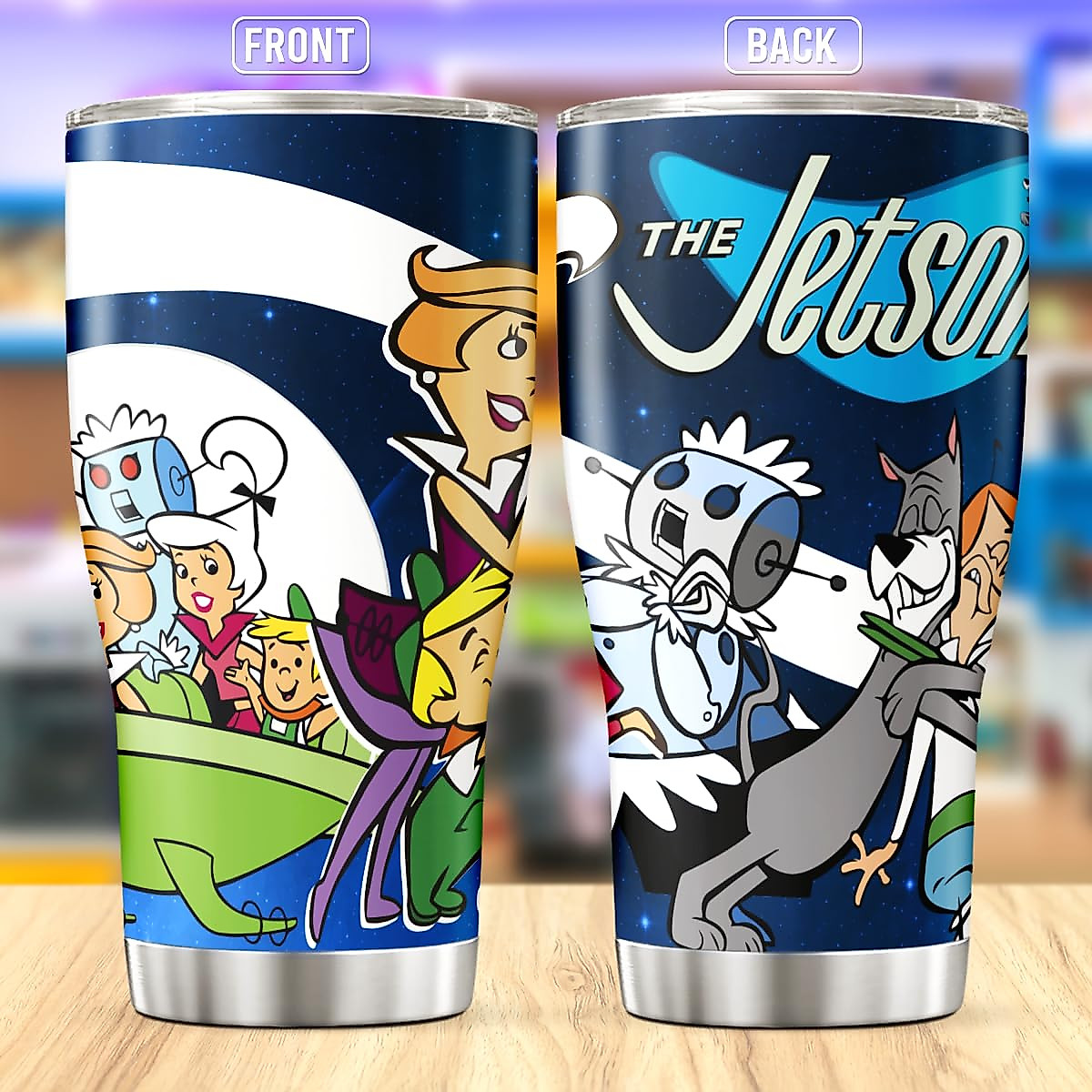 Tumbler Jetsons Insulated Coffee Tea Steel Travel Office Stainless Hot 20 30 Oz Iced