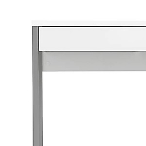 Tvilum 2 Drawer Desk, White High Gloss