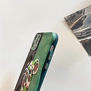 Jeriwell Camo Phone Case Compatible with iPhone 11 Pro Max 6.5 inch Cool ArmyGreen 3D Bear Pattern Fashion Full Body Protection Case/Cover/Skin for Boy Men (for iPhone 11 Pro Max)