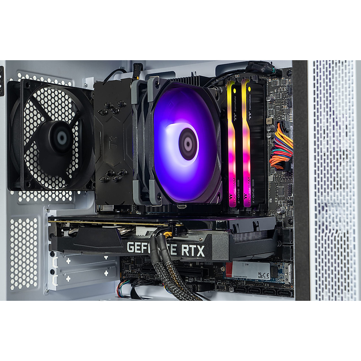 Thermaltake LCGS Glacier i3510 CPU Gaming Desktop (Intel Core™ i5-10400F, ToughRam Z-ONE 3600Mhz 16GB RGB Memory, NVIDIA GeForce® RTX 3050, 1TB M.2 NVMe, Win 10 Home) S1GL-B560-350-LCS,White