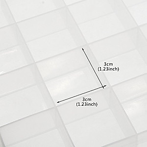 Saim Plastic Organizer Container Box 24 Compartments Jewelry Storage Box with Adjustable Dividers for Bead Rings Jewelry Display Organizer 3PCS