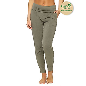 Felina | Organic Cotton Stretch Fold-Waist Joggers (Slate, Small)