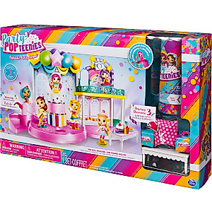 Party Popteenies - Poptastic Party Playset with Confetti, Exclusive Collectible Mini Doll and Accessories, for Ages 4 and Up, Standard