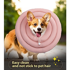 Soft Dog Cones, Recovery Dog Donut Collar After Surgery-Cone of Shame Alternative, Pet Elizabethan E-Collar Anti-Bite Lick Wound Healing Adjustable for Small Large Medium Dogs-BARDIMIES