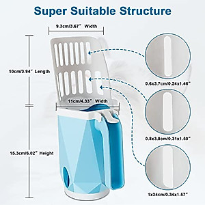 Austepax Cat Litter Scoop - Integrated Litter Scooper with Litter Box, Removable Deep Shovel and Large Capacity Waste Container - Sturdy and Durable, Easy to Clean and Use(150 Bags)