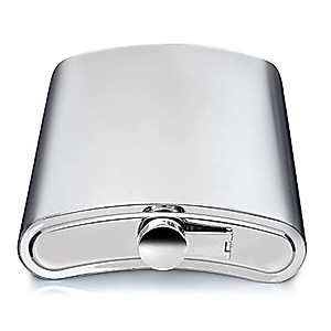 Maxam Jumbo Stainless Steel Flask, Dishwasher Safe Extra Large Drinking Flask, Polished Silver, 64 Ounce Capacity