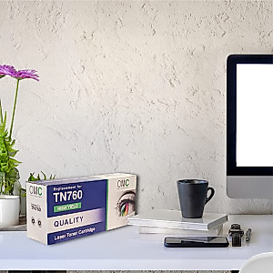 OMC Compatible TN760 High Yield Toner Cartridge Replacement TN-760 TN730 TN-730 for Use with Brother HL-L2325DW HL-L2390DW MFC-L2710DW MFC-L2750DW MFC-L2717DW DCP-L2550DW (1-Pack)