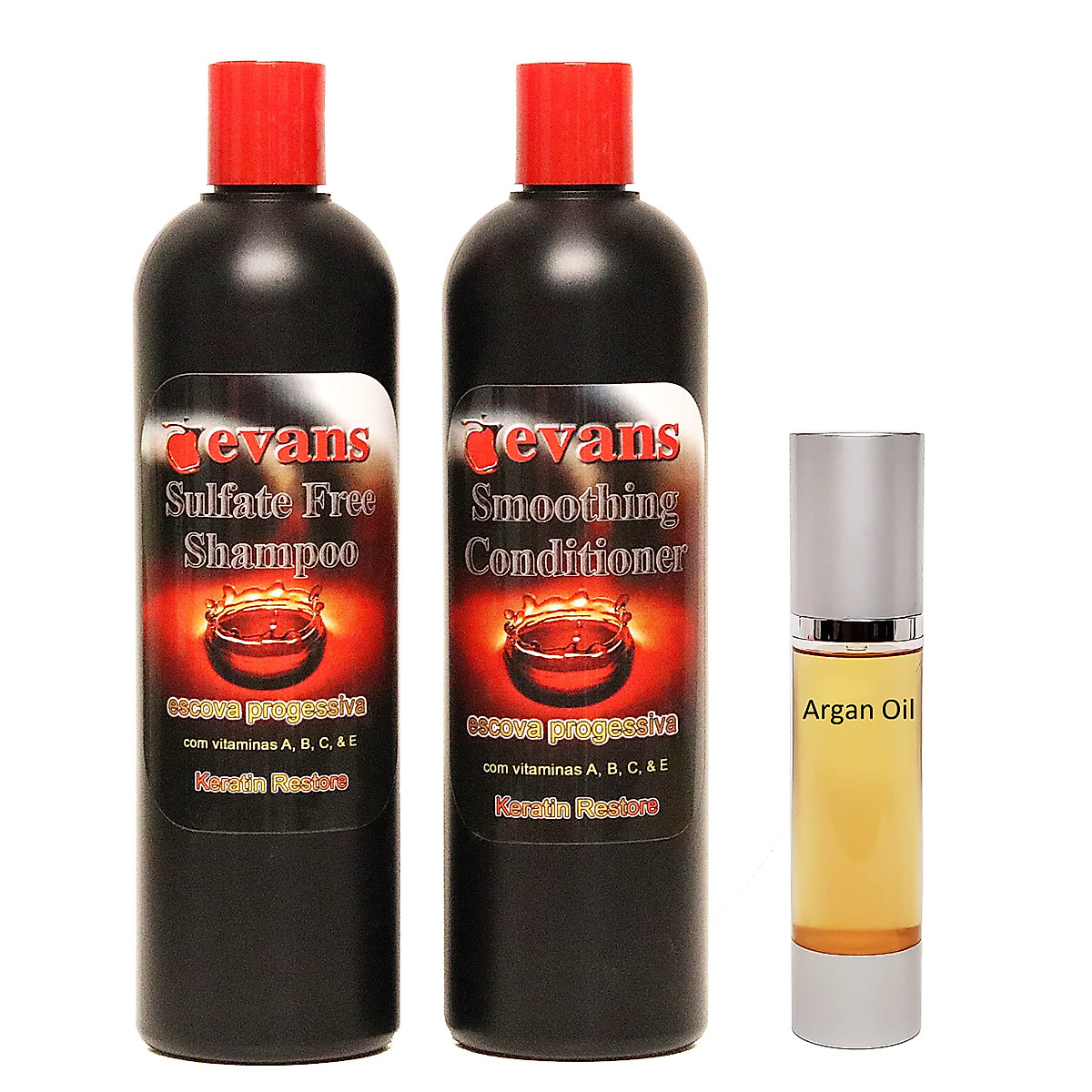 Evans Maintenance Set for Keratin Straightening Treatment SULFATE FREE Shampoo 16 fl oz & SULFATE FREE Conditioner 16 fl oz