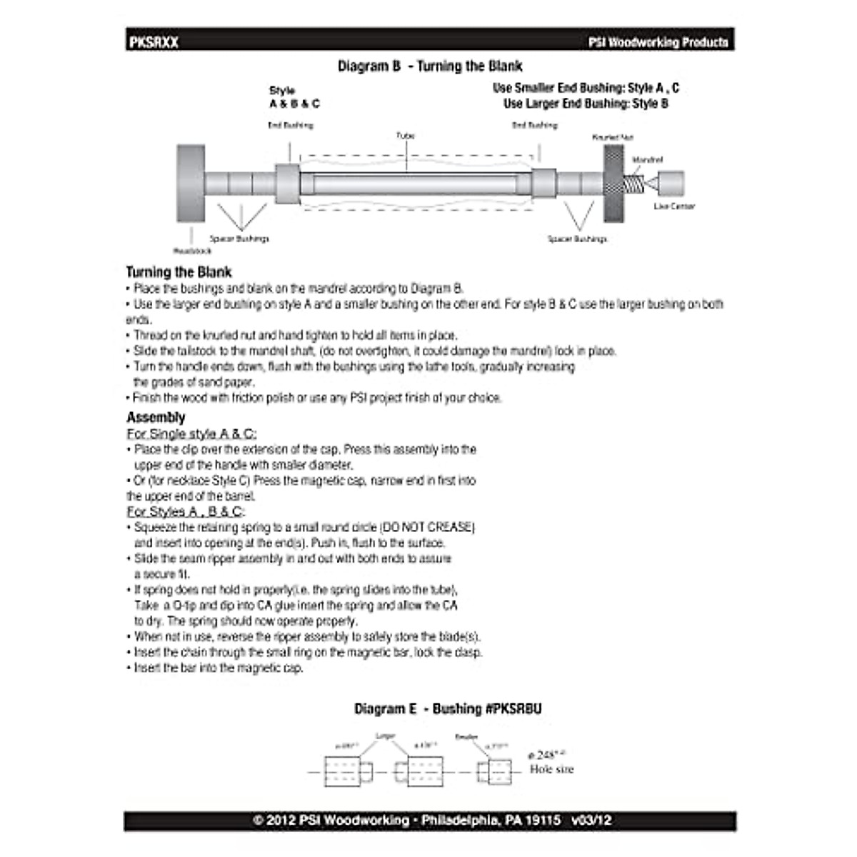 Penn State Industries PKSRSS Chrome Seam Ripper Kit Starter Package Woodturning Project