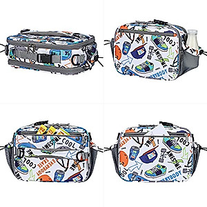 Maelstrom Lunch Box Kids,Expandable Kids Lunch Box,Insulated Lunch Bag for Kids,Lightweight Reusable Lunch Tote Bag for Boy/Girl,Suit for School/Picnic,9L,Helmet