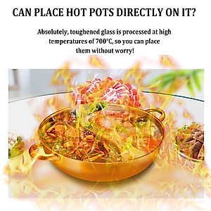 ZQKJLH Lazy Susan Tempered Glass Heavy Duty Turntable Round Dining Table Swivel Large Tabletop Serving Plate Transparent Rotating Tray with Silent Bearing Centerpieces ( Battery *1 : Ø 50cm/20in )