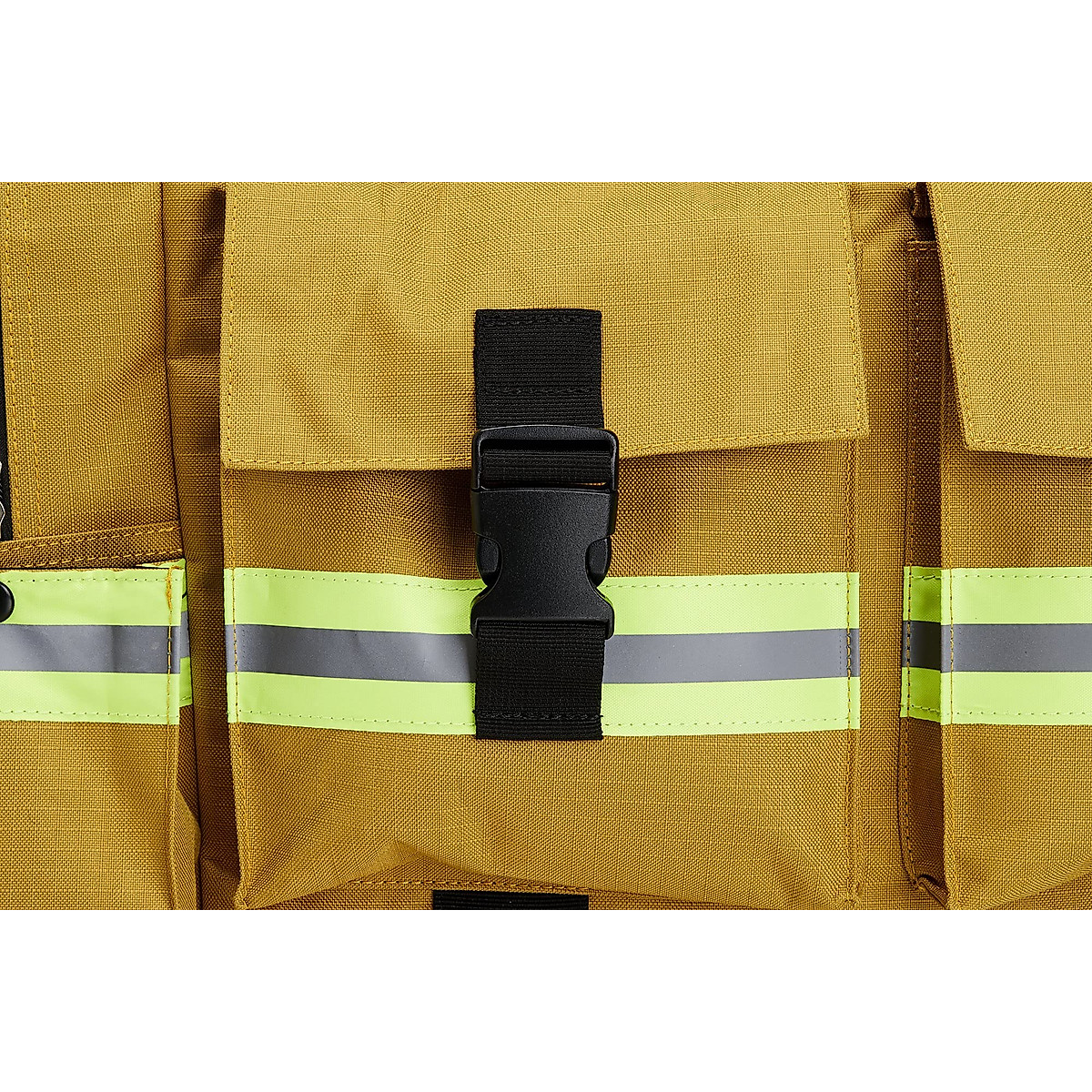 LINE2design Elite Firefighter Gear Bag - Fireman Premium Rescue Turnout Fire Gear Bag with Shoulder Strap - Yellow