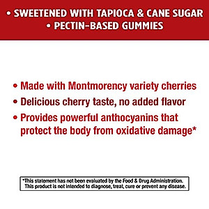 Nature's Way Tart Cherry, Ultra Montmorency Cherry, 1200 mg Potency, 75 Gummies