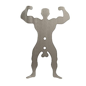 Watshi Hot Dog Steel Roasters arshmallow Steel Muscle Man and Women Funny Metal Craft BBQ 2PC