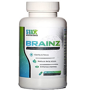 Stax Brainz Nootropic Brain Supplement, Brain Booster - Memory Supplement for Brain Function, Memory and Focus - Memory Pills to Help Reduce Daily Stress, Support Brain Health Mind Clarity - Alpha GPC