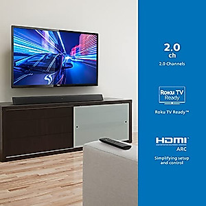 PHILIPS B5106 2.0-Channel Soundbar with HDMI ARC Support, Roku TV Ready, Black