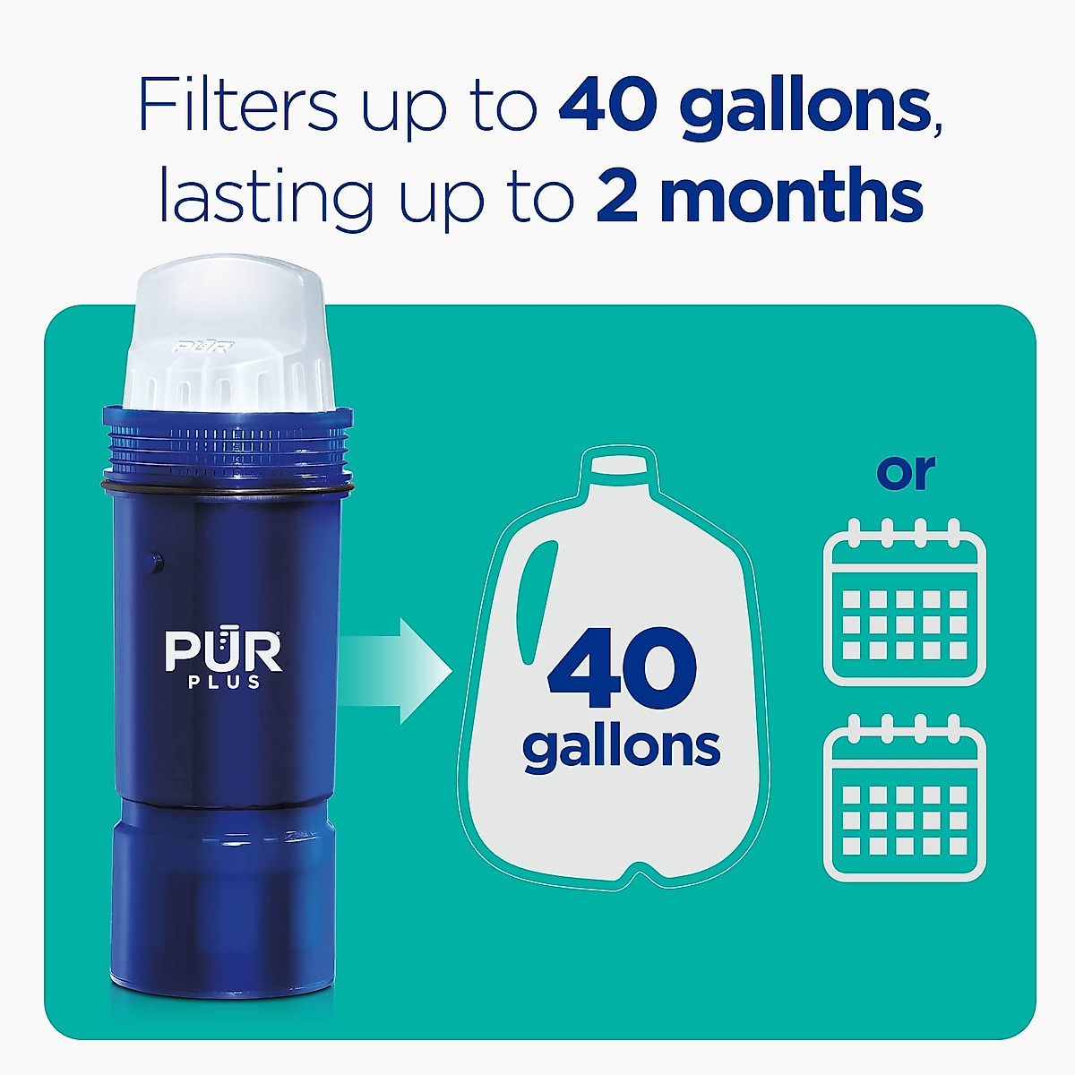 PUR PLUS Water Pitcher Replacement Filter with Lead Reduction (3 Pack), Blue â€“ Compatible with all PUR Pitcher and Dispenser Filtration Systems