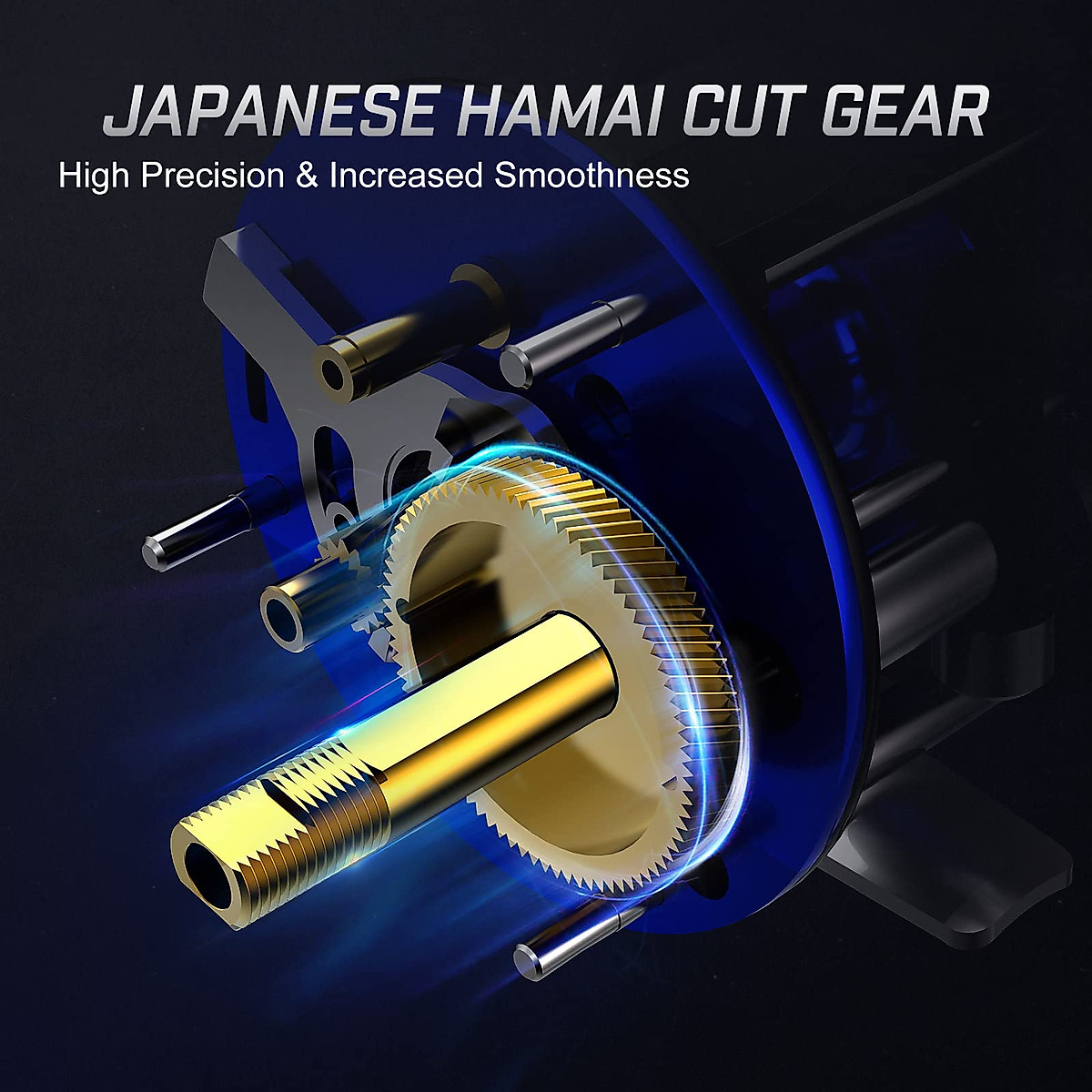 Piscifun Chaos XS Baitcasting Fishing Reel, Reinforced Metal Body Round Baitcaster Reel, Smooth Powerful Saltwater Inshore Surf Trolling Reel, Conventional Reel for Catfish (40 Left Handed)