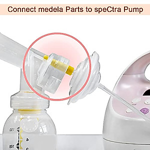 Maymom Backflow Adapter Compatible with Spectra S1, Spectra S2, Spectra 9 Plus Pump; to Be Used and Compatible with Medela Flanges and Bottles (Maymom Flange Adapter)
