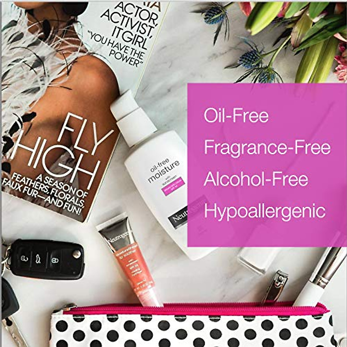 Neutrogena Oil-Free Daily Long Lasting Facial Moisturizer & Neck Cream with SPF 35 Sunscreen & Glycerin, Non-Greasy, Oil-Free & Non-Comedogenic Face Moisturizer, 2.5 fl. oz