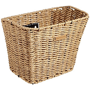 Basil Unisex - Adult Bremen Rattan Look Fm Bicycle Basket, Seagrass, 26 cm x 35 cm x 27 cm