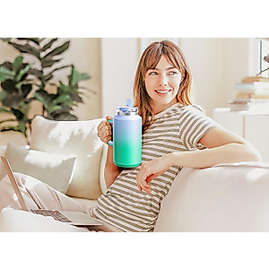 Meoky 50 oz Tumbler with Handle, Stainless Steel Vacuum Insulated Tumbler with Lid and Straw, Keeps Cold for 36 Hours, 100% Leak-proof, BPA-Free (Fairyland)