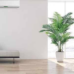 Fopamtri Artificial Areca Palm Plant 6 Feet Fake Palm Tree with 20 Trunks Faux Tree for Indoor Outdoor Modern Decoration Feaux Dypsis Lutescens Plants in Pot for Home Office Perfect Housewarming Gift