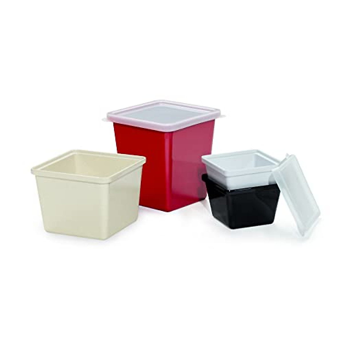 G.E.T. ML-149-BK Black 2 qt. Square Crock, Break Resistant Dishwasher Safe Melamine Plastic, Round & Square Crocks Collection