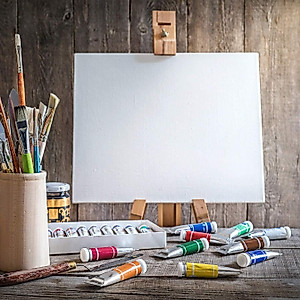 Premiere by Nicole 10 Pack Stretched Canvas for Painting,8x10|Bulk Value Pack Plain White Rectangular Canvases|Triple Acrylic Gesso Primed|Art Supplies for Acrylics,Oil Painting,DIY Wall Decor