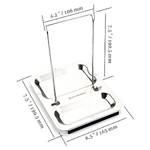 Foldable Spoon Rest and Pot Lid Holder for Counter, Non-scratch Silicone Base, Stainless Steel Pan Pot Cover Lid Rack Shelf Stand Holder Spoon Holder Utensil Rest Stove Organizer, by KITCHENDAO