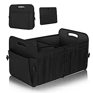 LUVADU ZHJ Trunk Organizers 2 Pcs Car Boot Organiser Large Capacity Foldable Trunk Storage Box Car Accessories Trunk Organizers (Color : A)