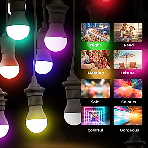 E26 Warm RGBW Color Changing RGB LED 10W 850LM with 16 Color Changing ModesBulb, Dimmabled Nursery Night Light with App for Kids and Adult, 5700k Temperature Night Lamp for Bedroom and Home Party 1PCS