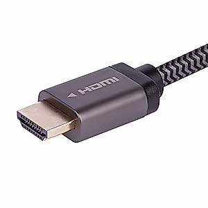 Monoprice 8K Certified Braided Ultra High Speed HDMI 2.1 Cable - 6 Feet - Black | 48Gbps, Compatible With Sony PS5, Microsoft Xbox Series X & Series S