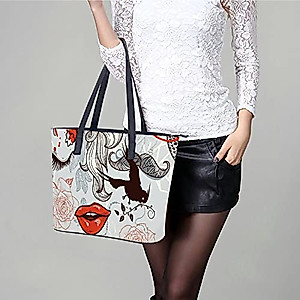 Womens Handbag Rose Flower Bird Leather Tote Bag Top Handle Satchel Bags For Lady