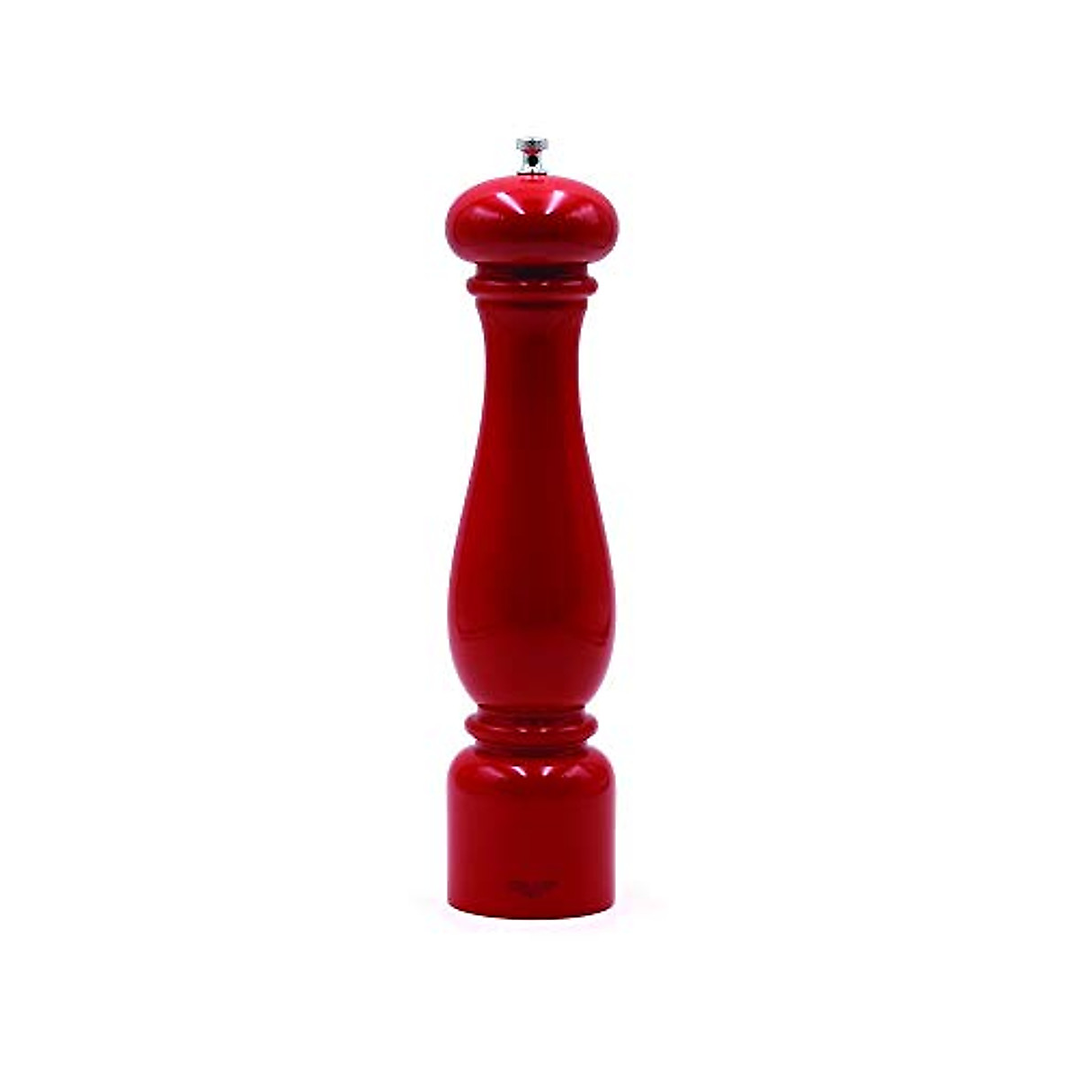 Bisetti 32 cm /12.6 Inch Firenze Red Lacquered Beech Wood Salt Mill With Adjustable Ceramic Grinder